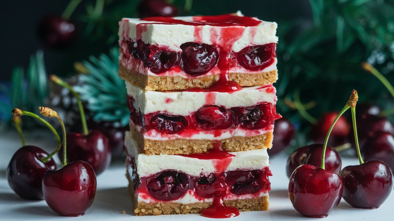 Easy Cherry Cheesecake Bars: Classic Christmas Dessert Recipe